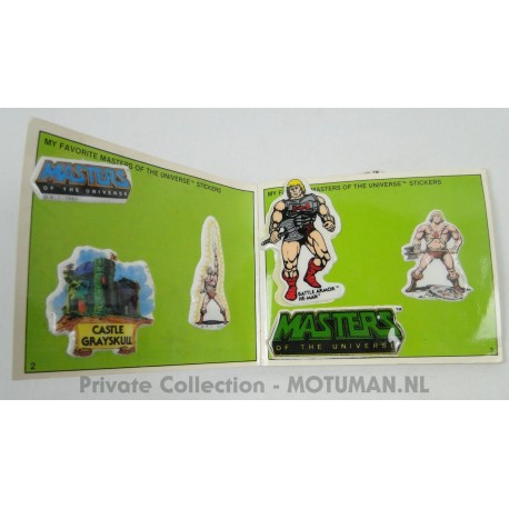 MOTU Puffy Stickers - Sticker album, pocket size - Mattel 1983